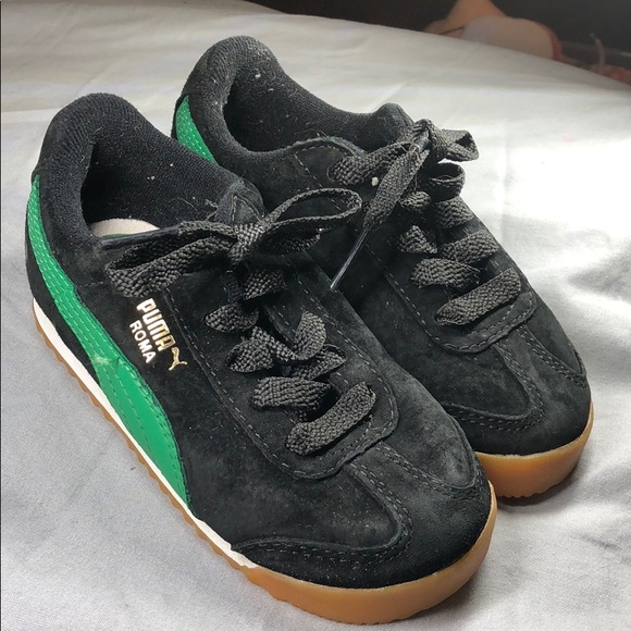Puma | Shoes | Boys Puma Black And Green Size 9 | Poshmark